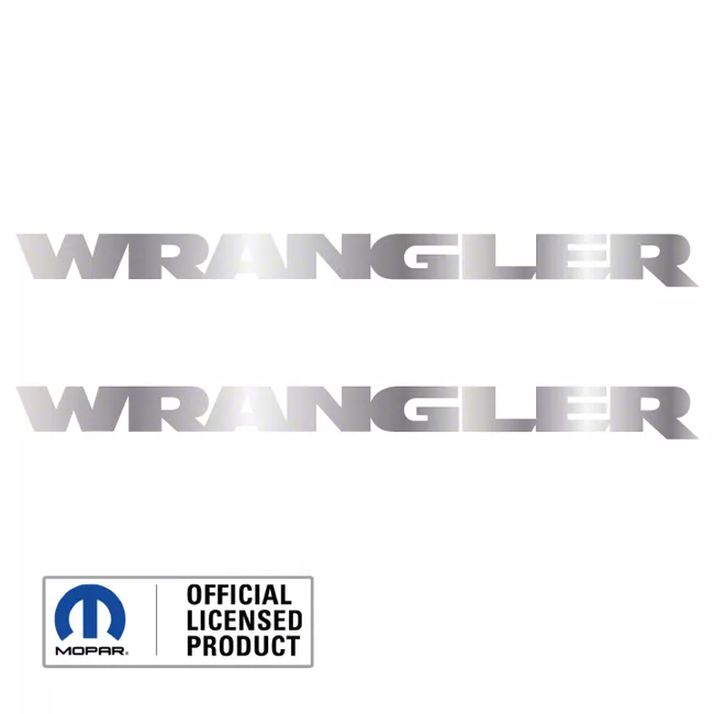 Jeep Wrangler WRANGLER Small Side Logo; Metallic Silver (07-26 Jeep ...
