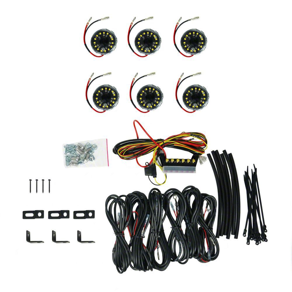 KC HiLiTES Toyota 4-Runner Cyclone V2 LED Rock Light Sytem; Clear Flood ...