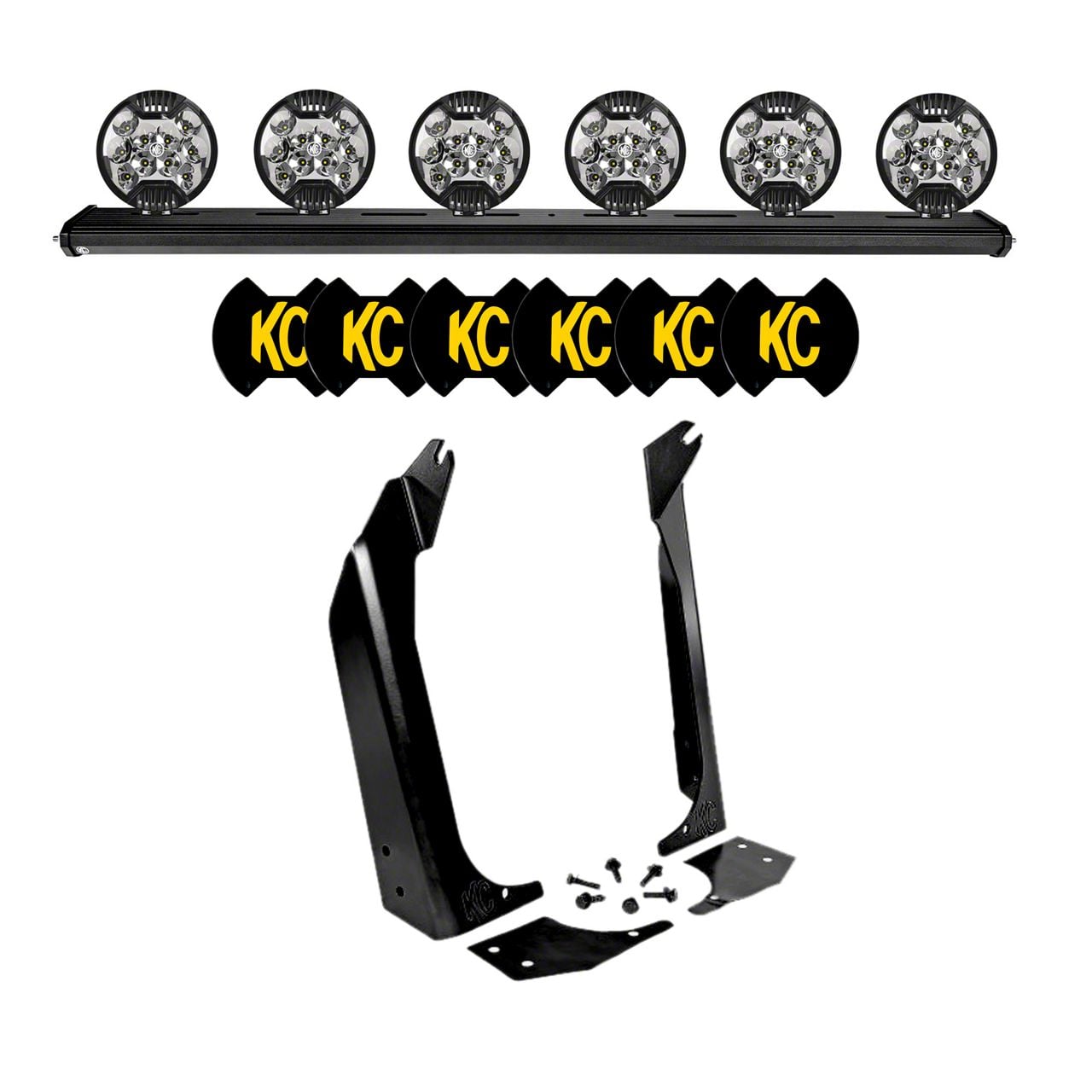 KC HiLiTES Jeep Wrangler 50-Inch Overhead Xross Bar with Slimlite LED 6 ...