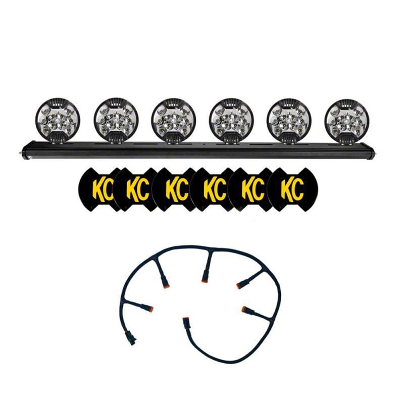 KC HiLiTES Tacoma 50-Inch Overhead Xross Bar with Slimlite LED 6-Light ...