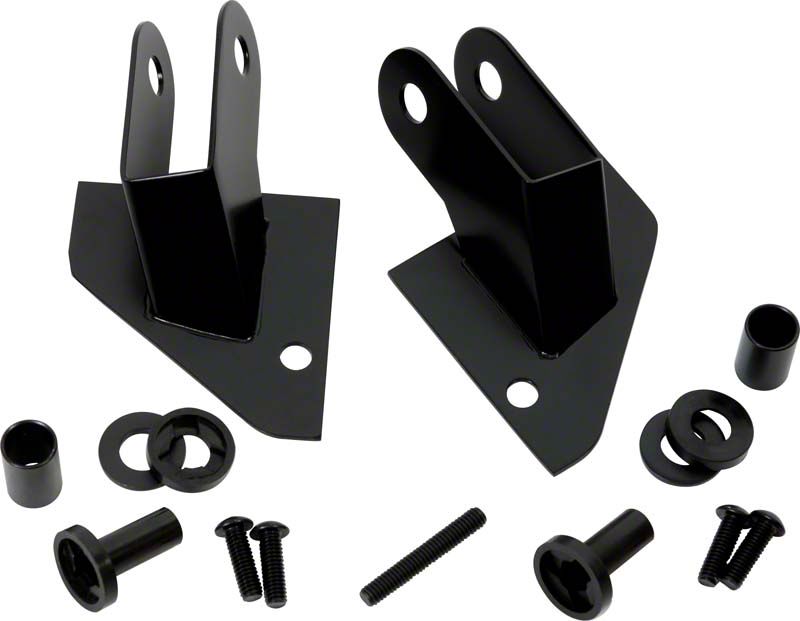 Jeep Wrangler Mirror Relocation Bracket; Black Powder Coated Stainless ...