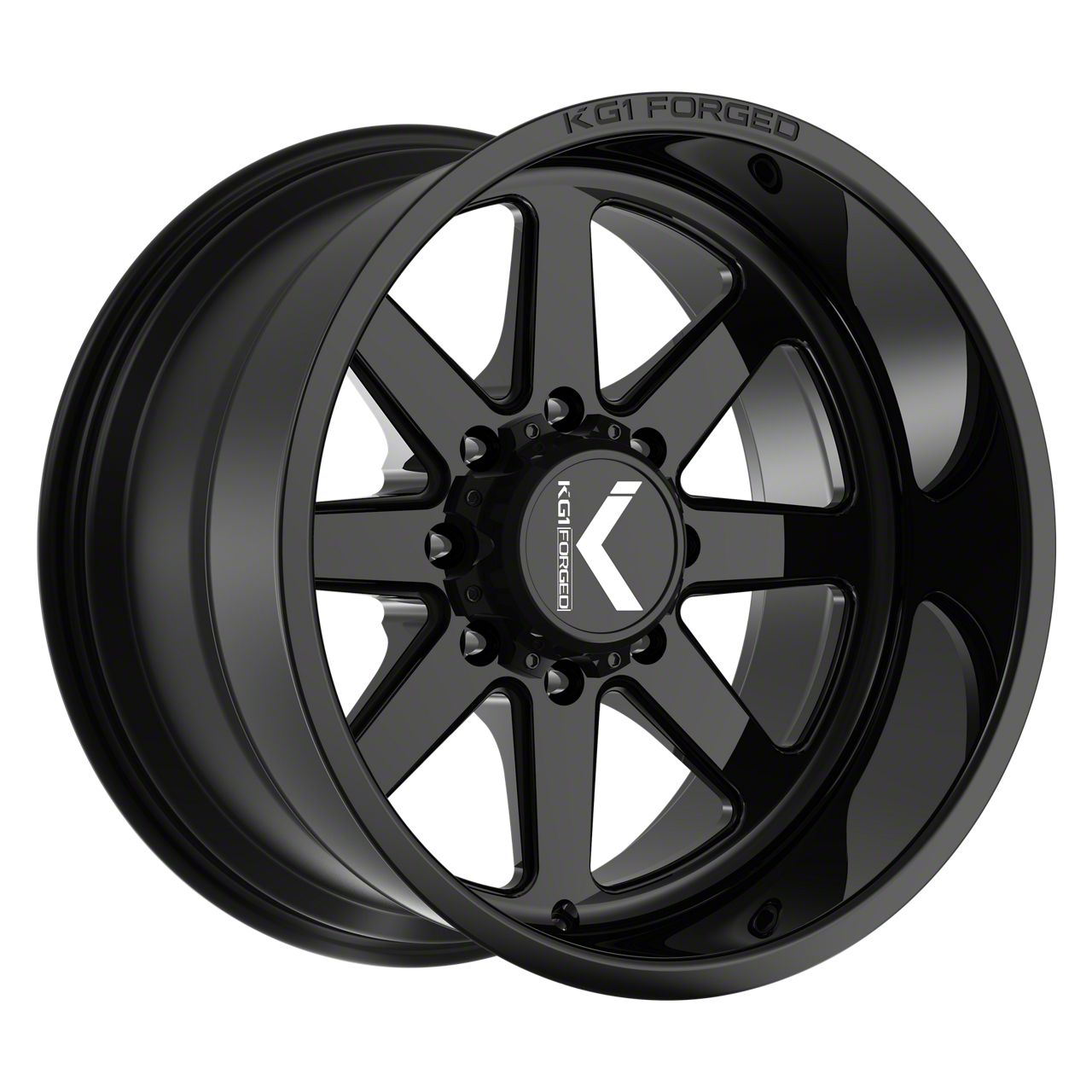KG1 Forged Jeep Wrangler OKTO Gloss Black Wheel; 20x12; -44mm Offset ...