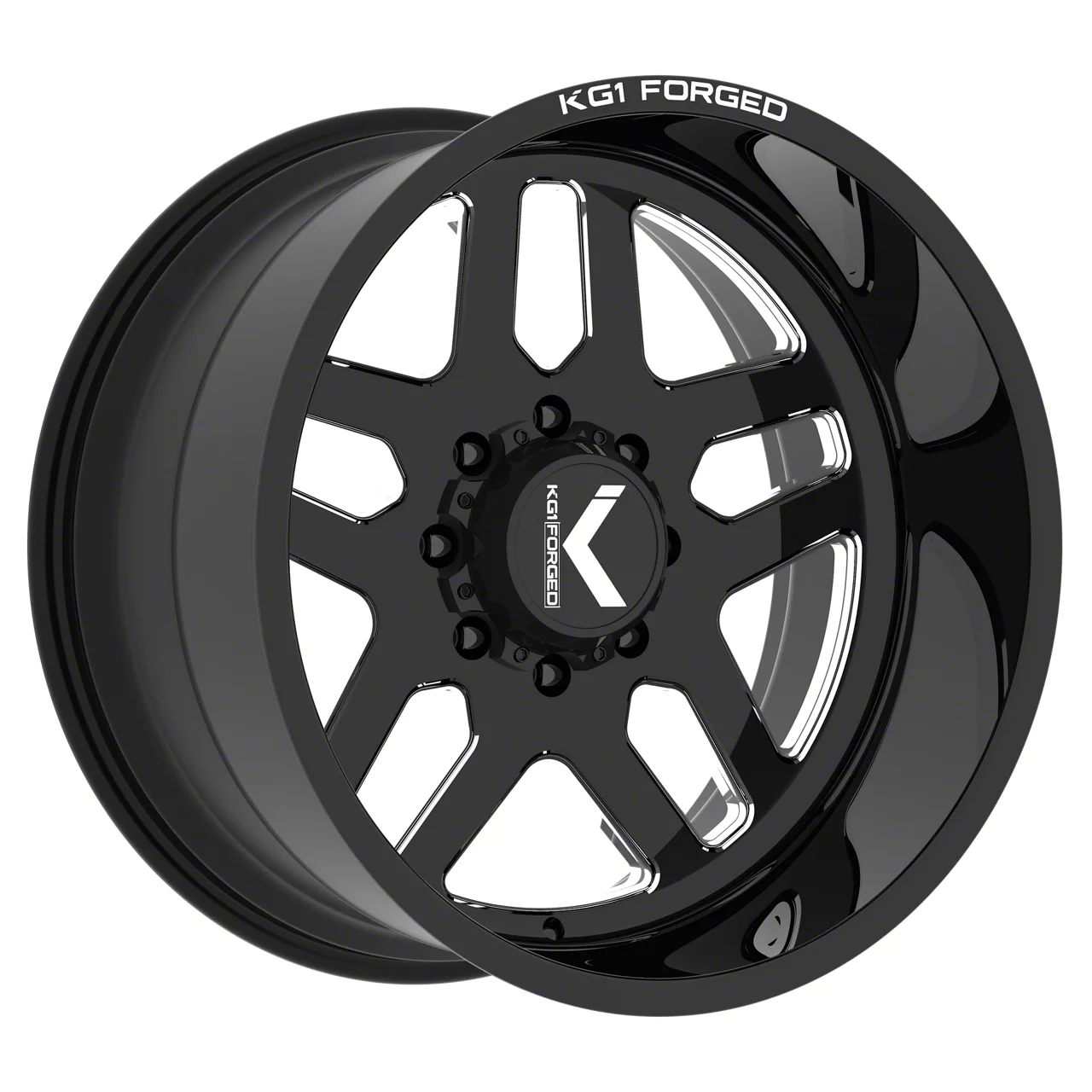 KG1 Forged Titan XD PILOT Gloss Black 6-Lug Wheel; 20x10; -18mm Offset ...