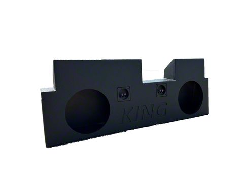 King Boxes Jeep Gladiator 10-Inch Dual Upfire Sealed Subwoofer Box; Charcoal Sprayed Finish AK ...