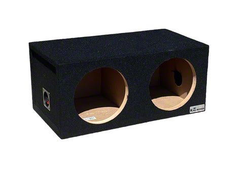 King Boxes Jeep Wrangler 10-Inch Dual Sealed Subwoofer Box; Black ...