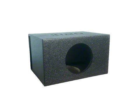 King Boxes Jeep Wrangler 10-Inch Single SPL Side Ported Subwoofer Box; Charcoal Sprayed Finish ...