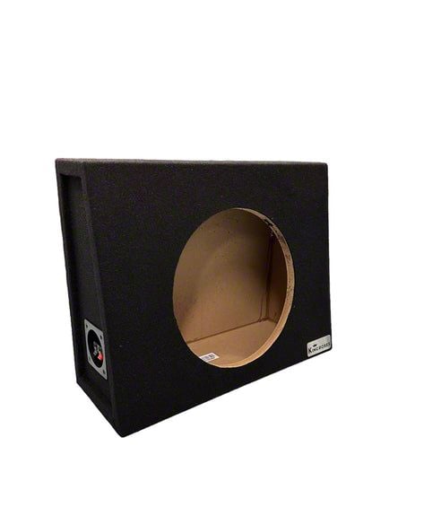 King Boxes Tacoma 12-Inch Single Sealed Wedge Style Truck Subwoofer Box; Charcoal Carpeting ...