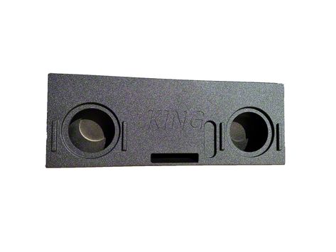 King Boxes Tundra 10-Inch Dual Behind-the-Seat Ported Subwoofer Box; Charcoal Sprayed Finish AK ...