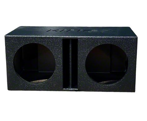 King Boxes Tundra 10-Inch Dual Double Front Ported Subwoofer Box; Charcoal Sprayed Finish AK ...
