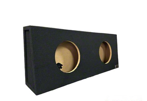 King Boxes Tundra 10-Inch Dual Sealed Wedge Style Truck Subwoofer Box; Charcoal Carpeting Finish ...
