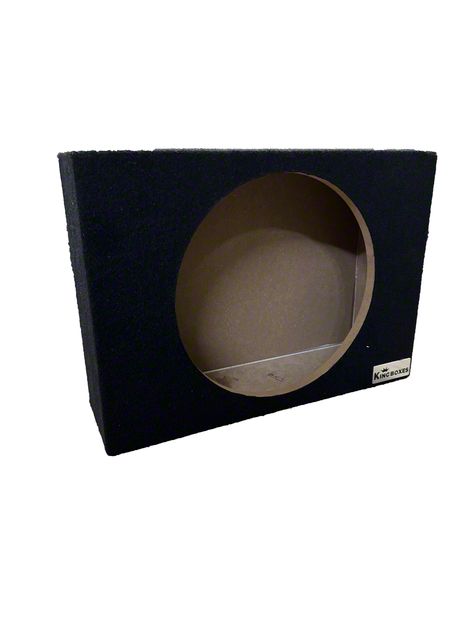 King Boxes Tundra 10-Inch Single Sealed Shallow Truck Subwoofer Box; Charcoal Carpeting Finish ...