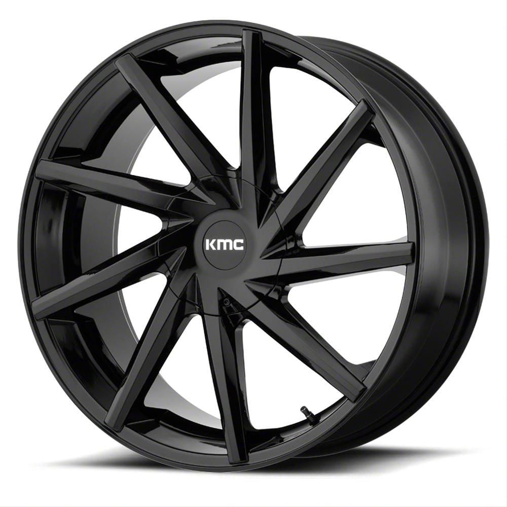 KMC Titan Burst Gloss Black 6-Lug Wheel; 22x9; 30mm Offset ...