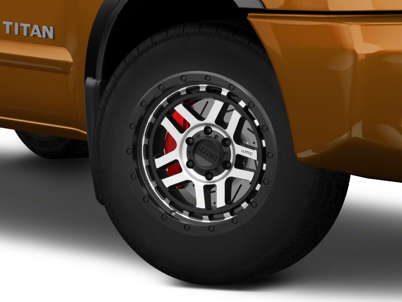 KMC Titan Recon Satin Black Machined 6-Lug Wheel; 18x8.5; 18mm Offset ...