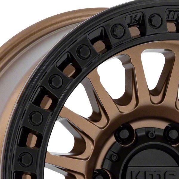 KMC Tacoma IMS Matte Bronze with Gloss Black Lip 6-Lug Wheel 17x8.5 ...