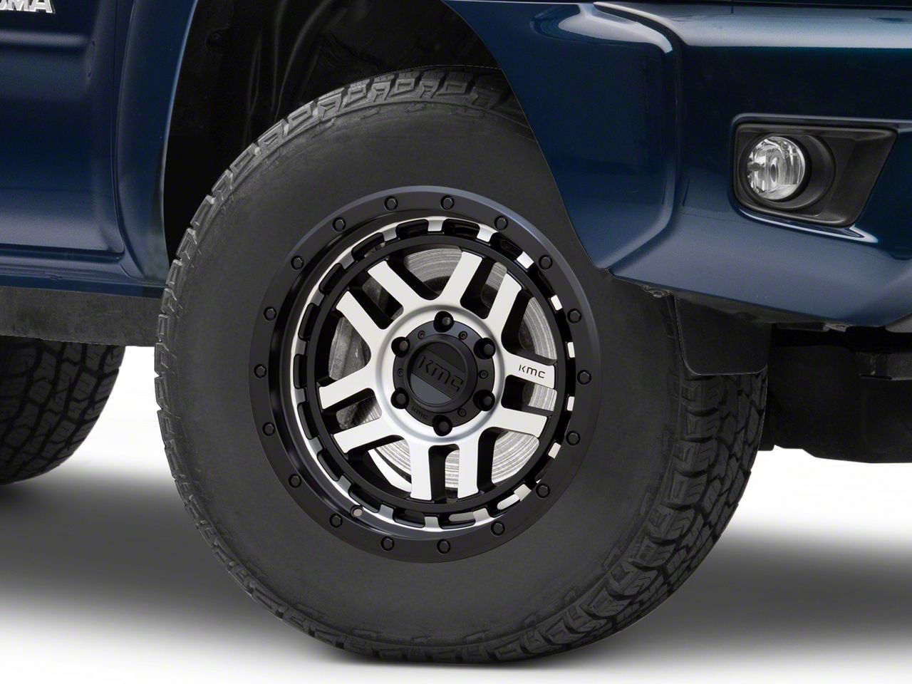 KMC Tacoma Recon Satin Black Machined 6-Lug Wheel; 17x8.5; 18mm Offset ...