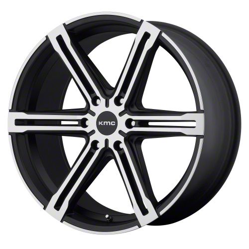 KMC Toyota 4-Runner Faction Satin Black with Machined Face and Register ...