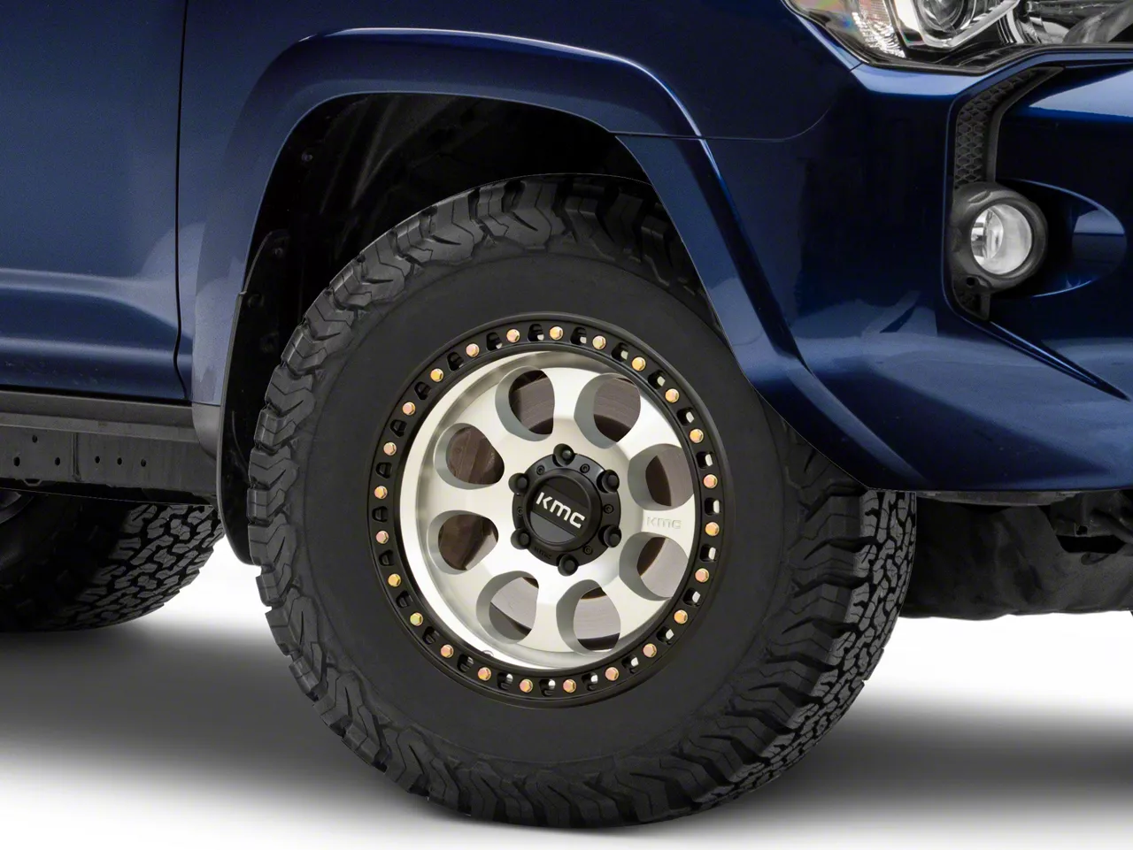 KMC Toyota 4-Runner Riot SBL Machined with Satin Black Lip 6-Lug Wheel ...