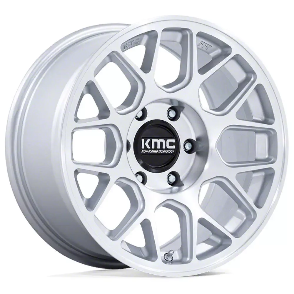 KMC Toyota 4-Runner Hatchet Gloss Silver with Machined Face 6-Lug Wheel ...