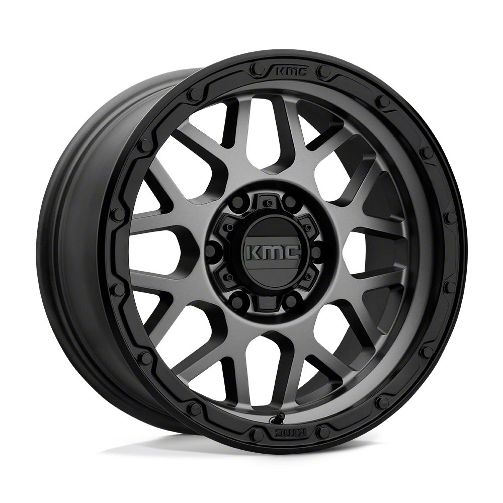 KMC Toyota 4-Runner Grenade Off-Road Matte Gray with Matte Black Lip 6 ...