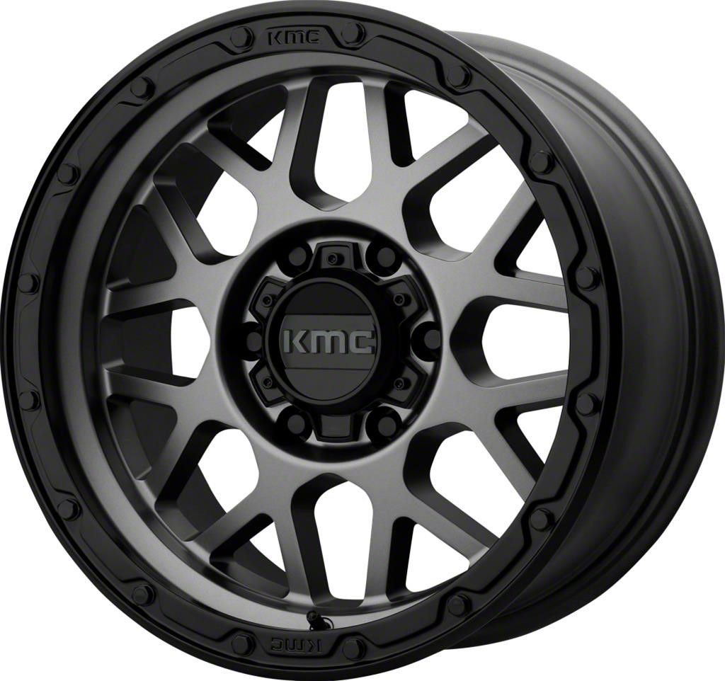 KMC Toyota 4-Runner Grenade Off-Road Matte Gray 6-Lug Wheel; 17x9 ...