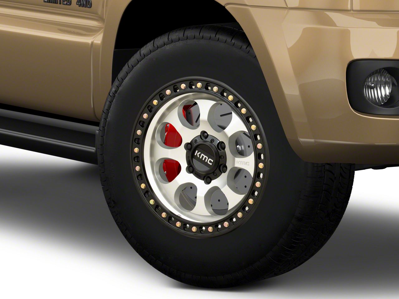 KMC Toyota 4-Runner Riot SBL Machined with Satin Black Lip 6-Lug Wheel ...