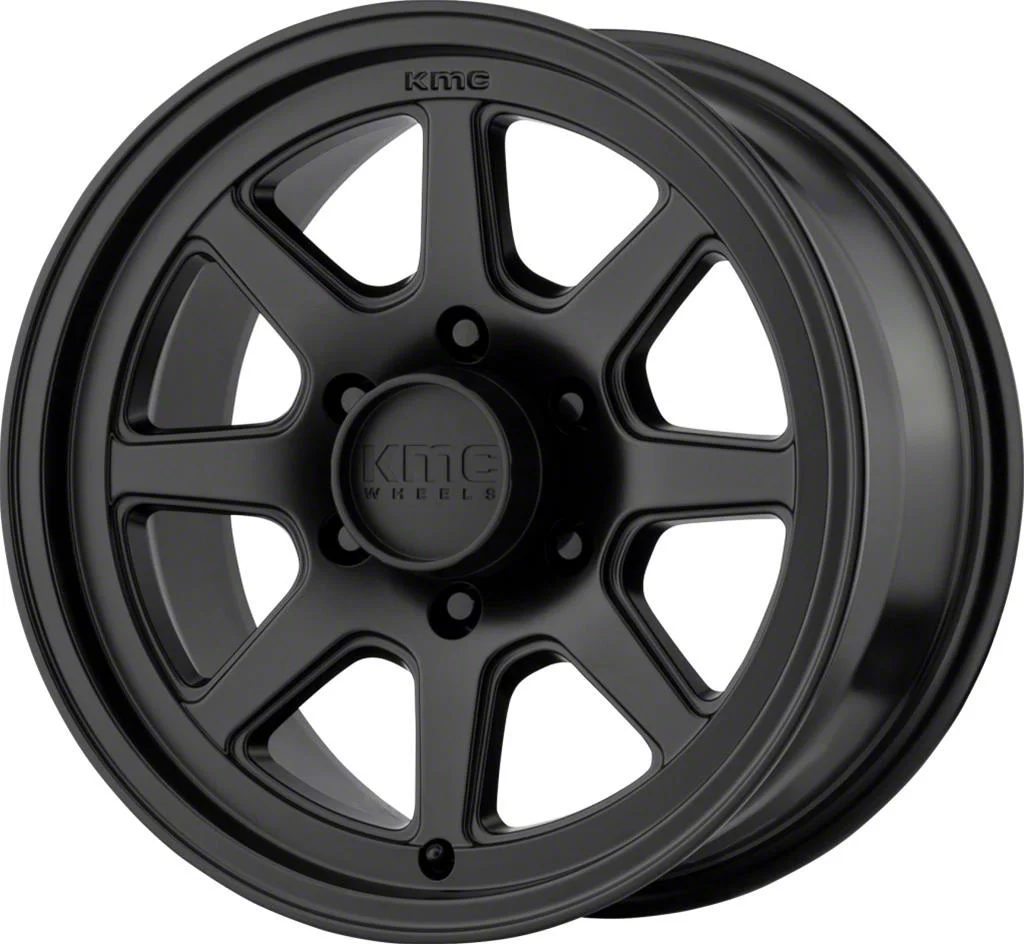 KMC Toyota 4-Runner Turbine Satin Black 6-Lug Wheel; 17x9; -12mm Offset ...