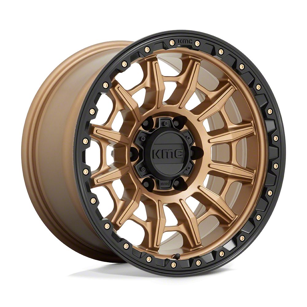 KMC Bronco Carnage Matte Bronze with Black Lip 6-Lug Wheel; 16x8; 0mm ...