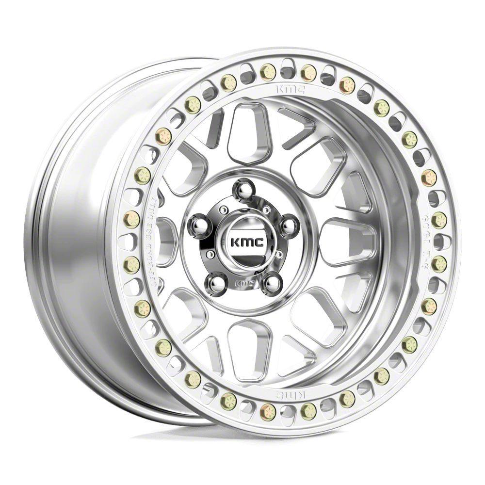 KMC Bronco Grenade Crawl Beadlock Machined 6-Lug Wheel; 17x8.5; 0mm ...