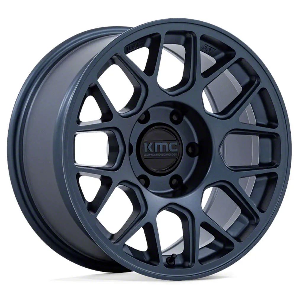 KMC Bronco Hatchet Metallic Blue 6-Lug Wheel; 17x8.5; 25mm Offset ...