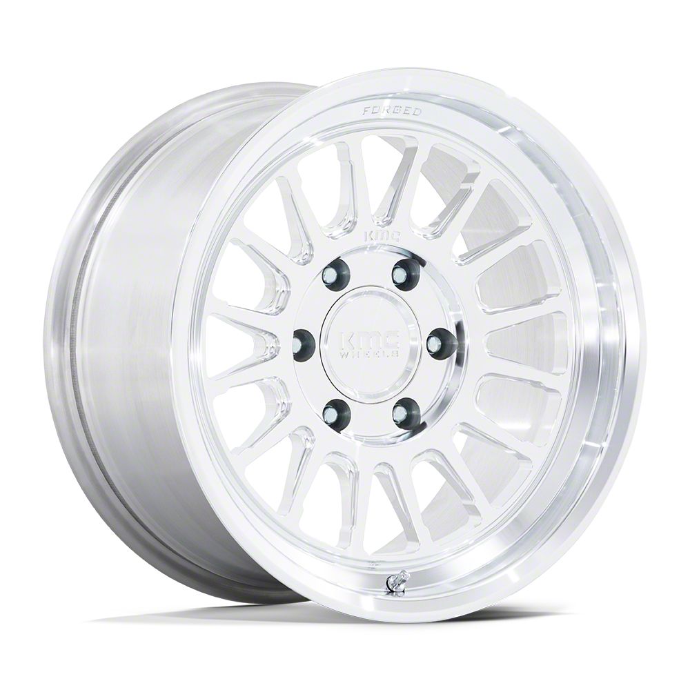 KMC Bronco Impact Forged Monoblock Raw Machined 6-Lug Wheel; 18x9; 18mm ...
