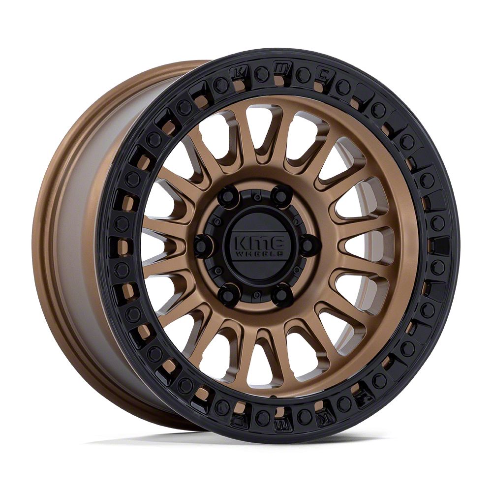 KMC Bronco IMS Matte Bronze with Gloss Black Lip 6-Lug Wheel; 18x9 ...