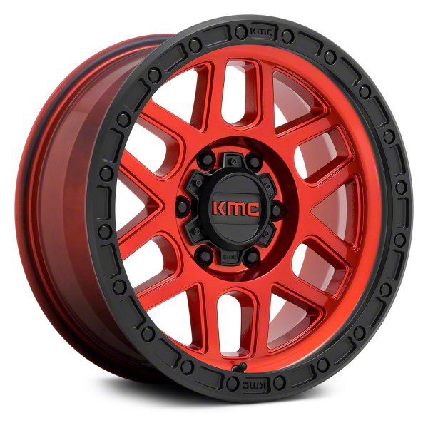 KMC Bronco Mesa Candy Red with Black Lip 6-Lug Wheel; 17x8.5; 0mm ...