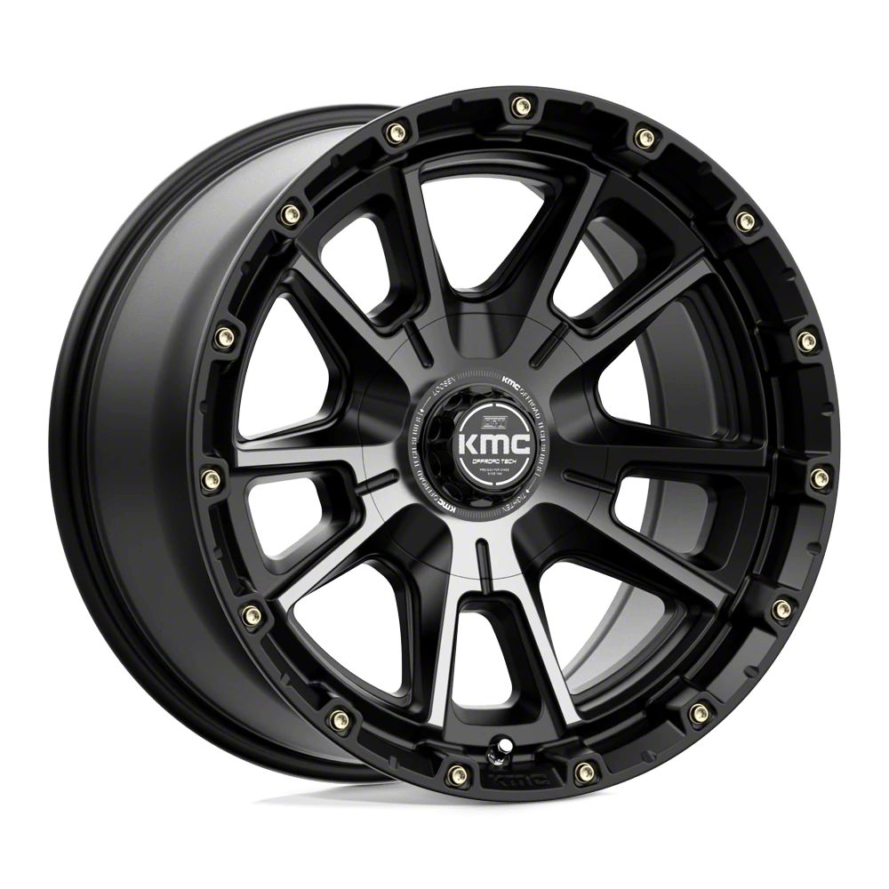 KMC Bronco Mesa Candy Red with Black Lip 6-Lug Wheel; 17x9; 18mm Offset ...
