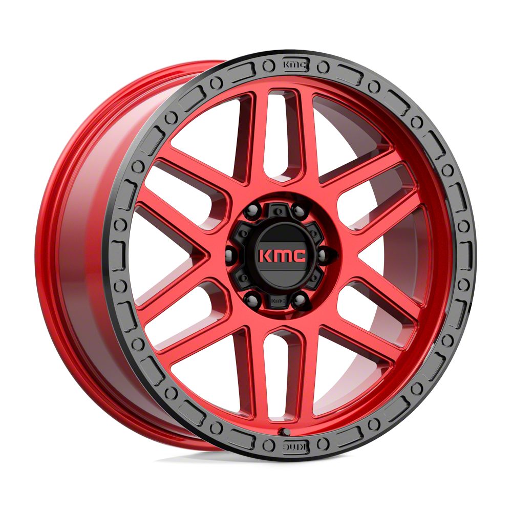 KMC Bronco Mesa Candy Red with Black Lip 6-Lug Wheel; 17x8.5; 0mm ...