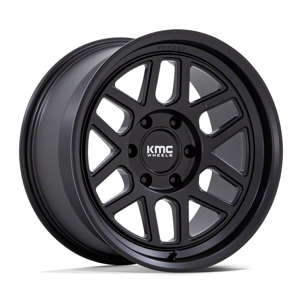 KMC Bronco Mesa Forged Monoblock Satin Black 6-Lug Wheel; 18x9; 18mm ...