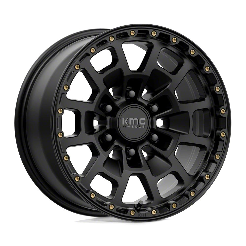 KMC Bronco Summit Satin Black 6-Lug Wheel; 17x8.5; 18mm Offset ...