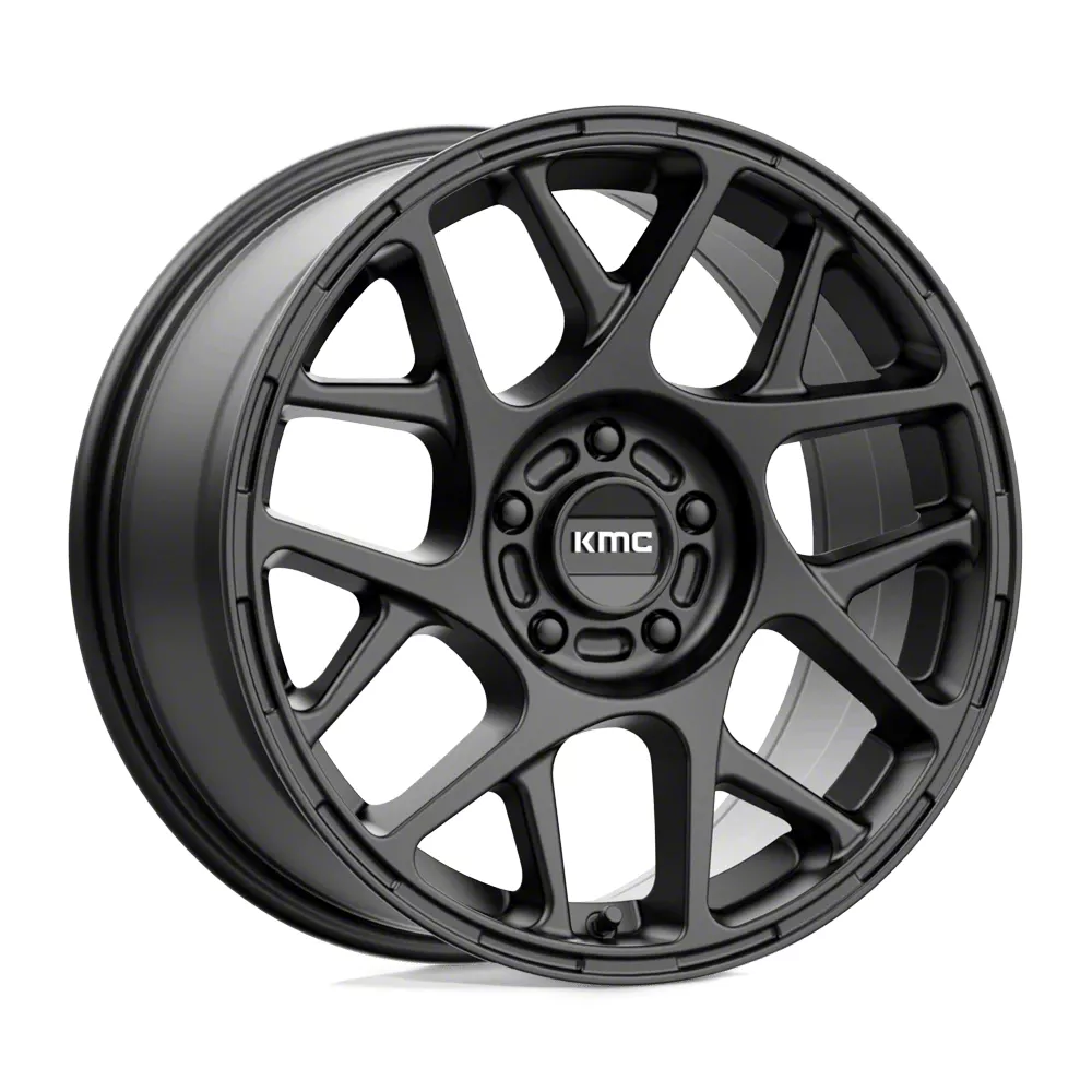 KMC Jeep Wrangler Bully Satin Black Wheel; 17x8; 38mm Offset ...