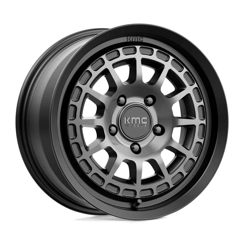 KMC Jeep Wrangler Canyon Satin Black with Gray Tint Wheel; 17x8; 35mm ...