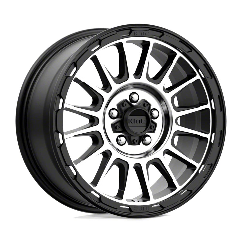 KMC Jeep Wrangler Impact Satin Black Machined Wheel; 17x8; 35mm Offset ...