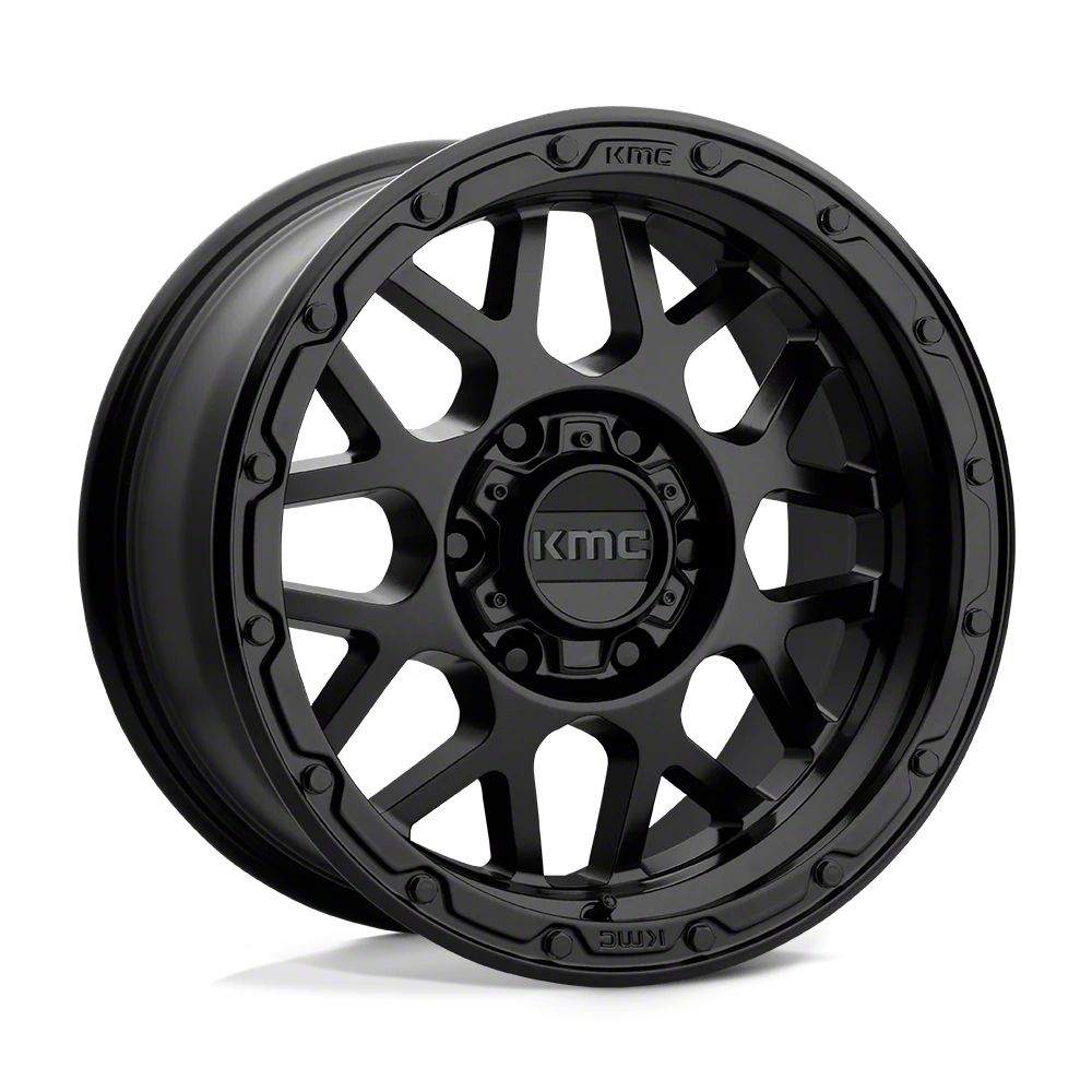 KMC Jeep Wrangler Grenade Off-Road Matte Black Wheel; 17x9; -12mm ...