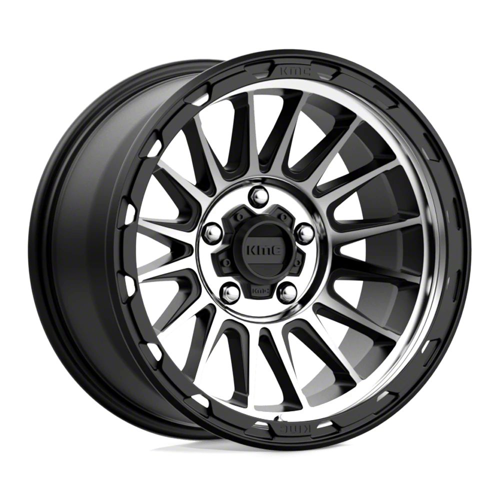KMC Jeep Wrangler Impact Satin Black Machined Wheel; 17x9; -12mm Offset ...
