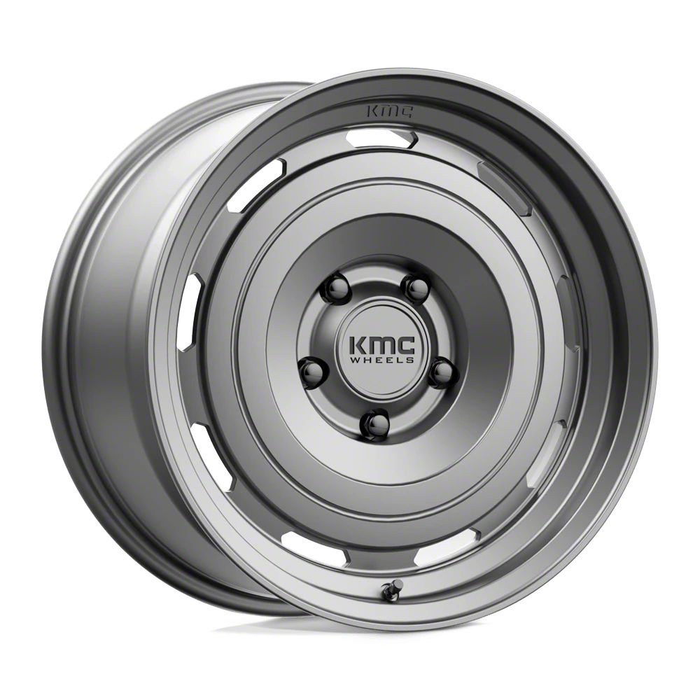 KMC Jeep Wrangler Roswell Matte Anthracite Wheel; 17x8.5; 18mm Offset ...