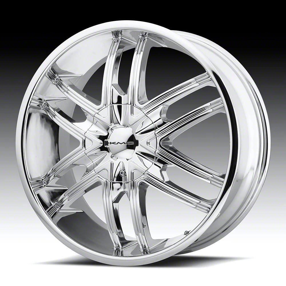 KMC Jeep Wrangler Splinter Chrome Wheel; 24x9.5; 15mm Offset ...
