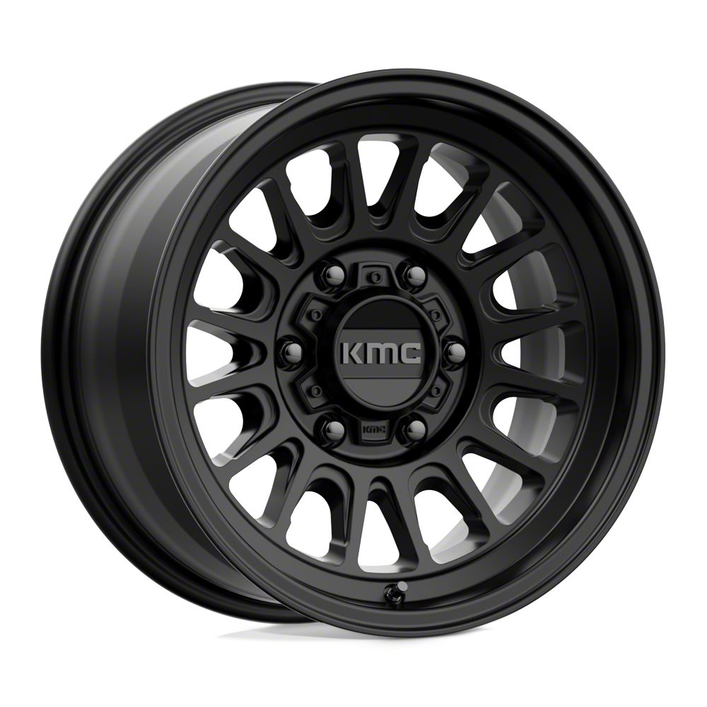 KMC Tacoma Impact OL Satin Black 6-Lug Wheel; 17x9; -12mm Offset ...