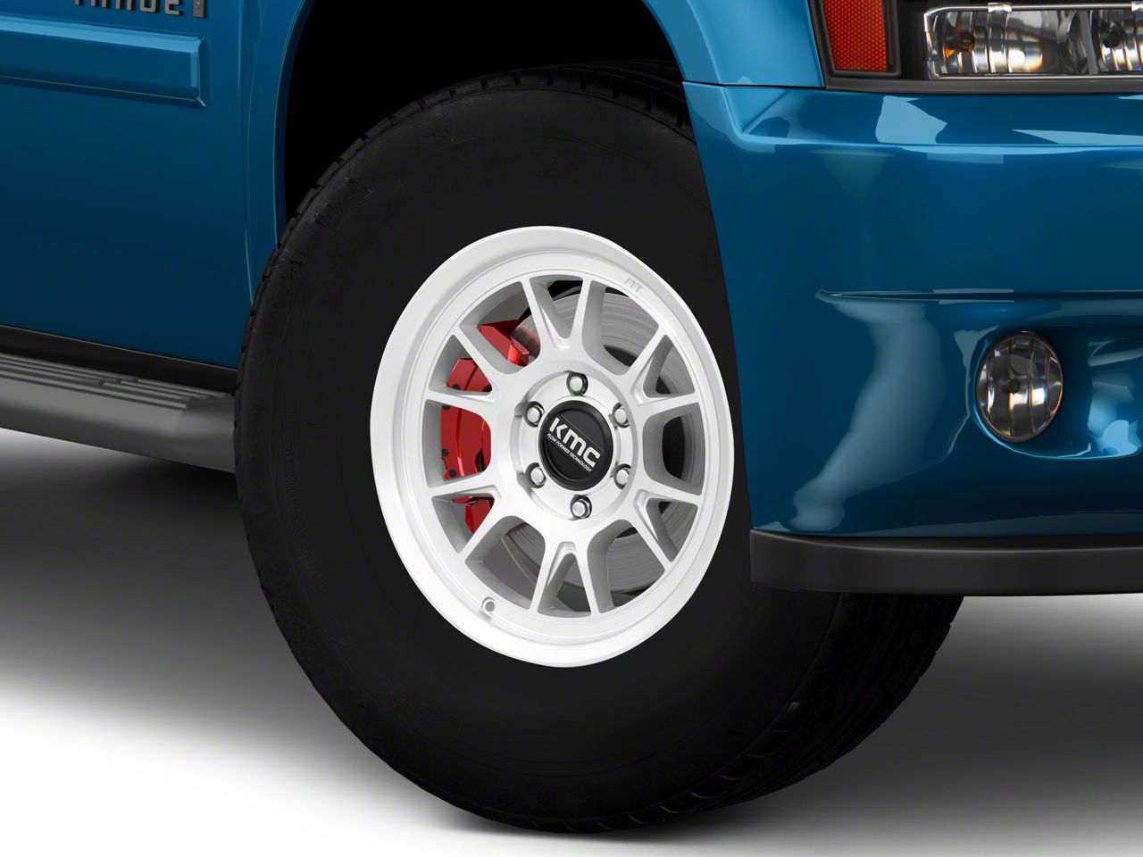 KMC Tacoma Range Gloss Silver with Machined Face 6-Lug Wheel; 17x8.5; -10mm Offset ...