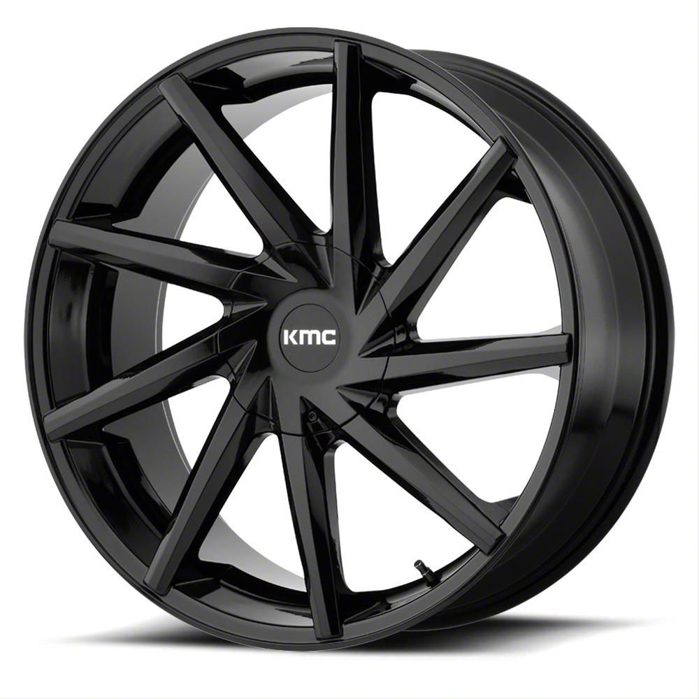 KMC Titan Burst Gloss Black 6-Lug Wheel; 22x9; 15mm Offset ...
