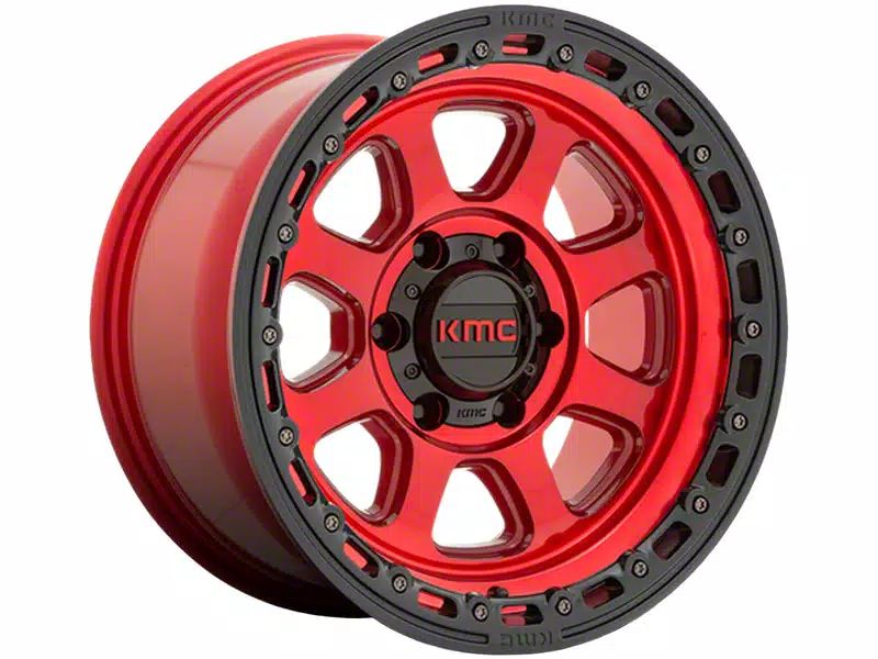KMC Titan XD Chase Candy Red with Black Lip 6-Lug Wheel; 20x9; 0mm ...