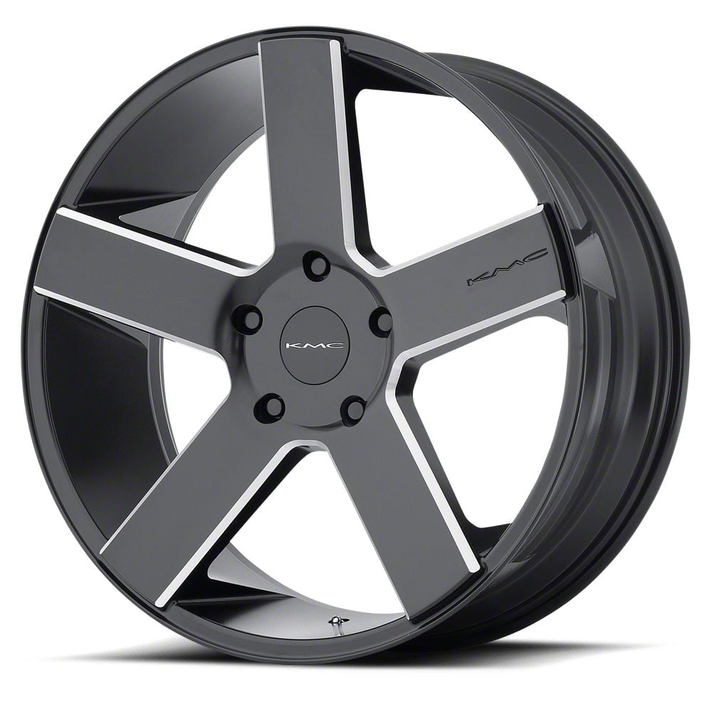 KMC Titan XD MC 5 Satin Black Black with Milled Spokes 6-Lug Wheel ...