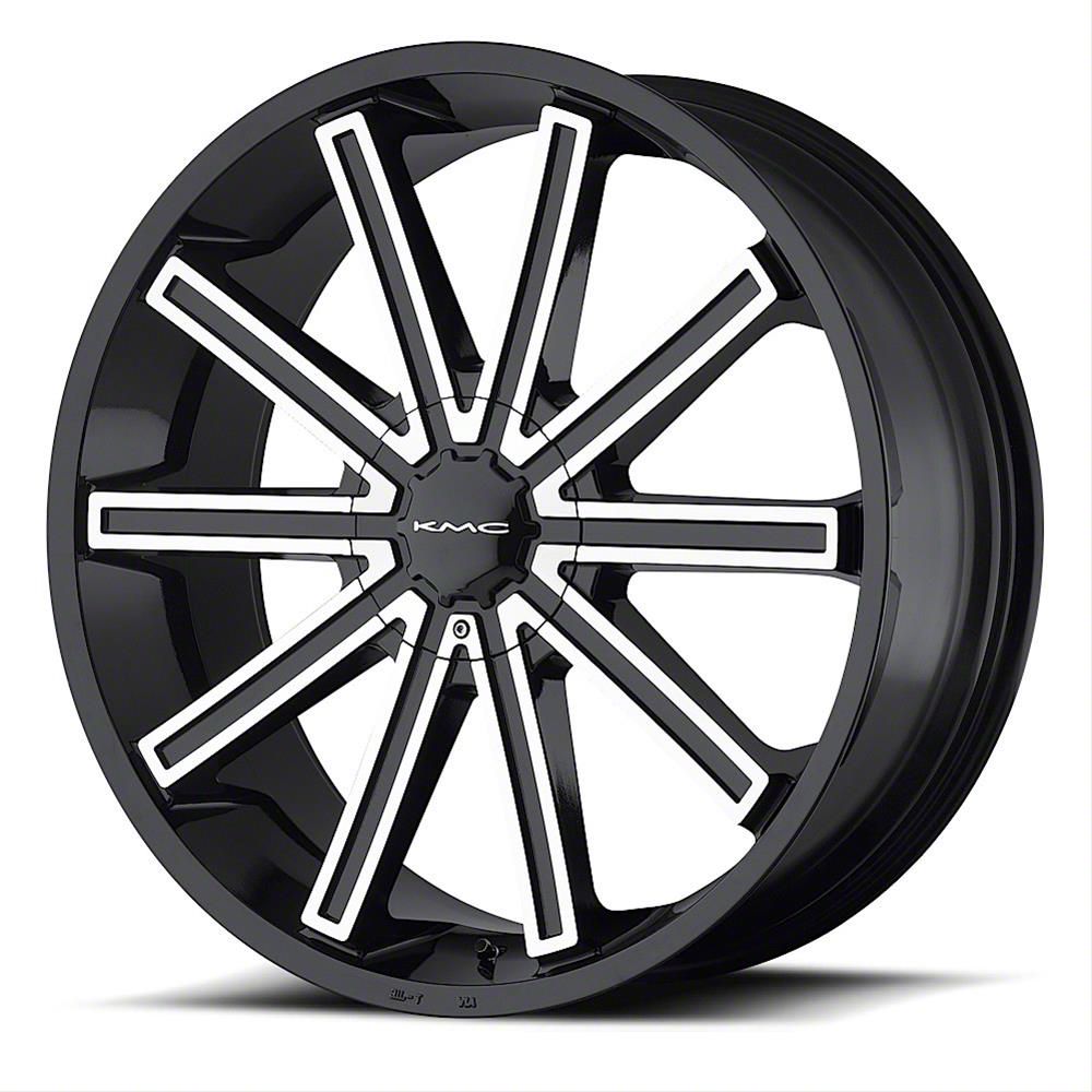 KMC Titan XD Nerve Gloss Black Machined 6-Lug Wheel; 22x9; 38mm Offset ...