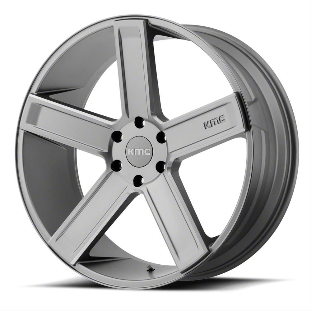 KMC Tundra Duece Satin Gray Milled 6-Lug Wheel; 22x9; 30mm Offset ...